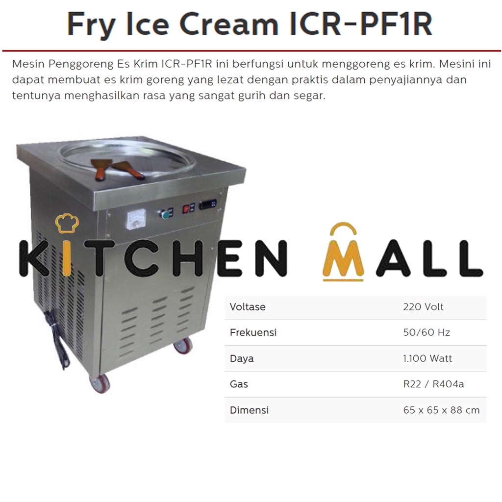 Jual FOMAC ICR-PF1R Fry Ice Cream Machine/Mesin Pembuat Es Krim Gulung ...