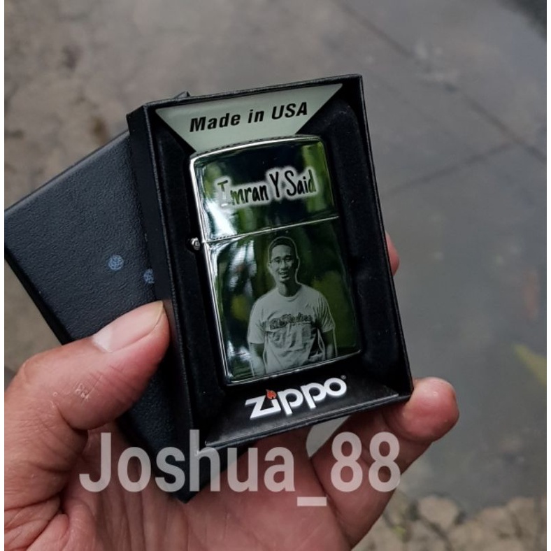 Jual Zippo korek api custom ukir laser foto bisa Pesan gambar atau foto ...