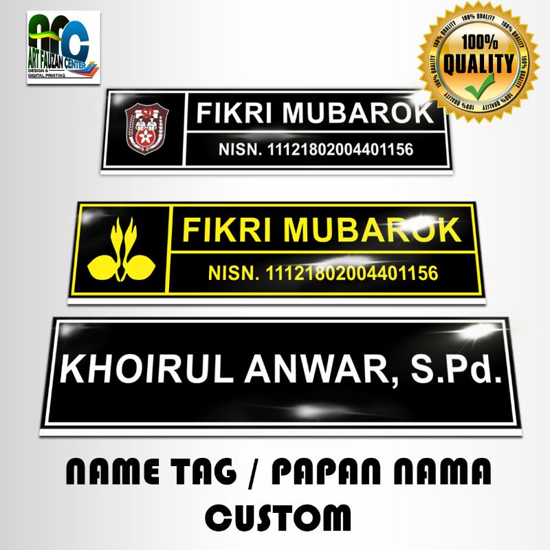 Jual PAPAN NAMA | NAME TAG CUSTOM | Shopee Indonesia
