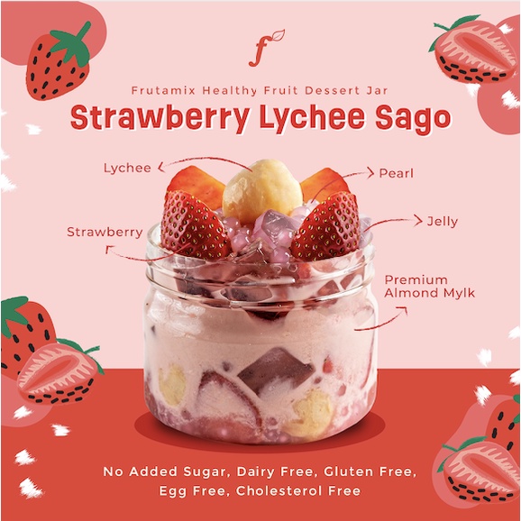 Jual Strawberry & Lychee Sago |FRUTAMIX HEALTHY FRUIT DESSERT JAR ...