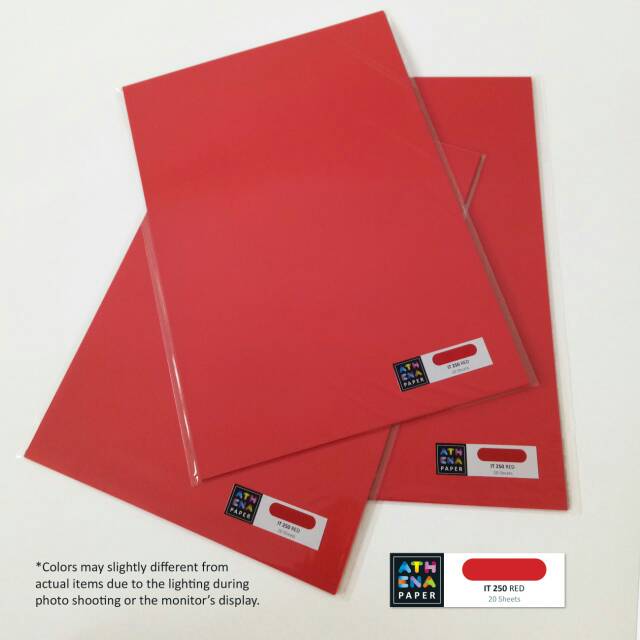 Jual Kertas HVS Warna A4 - IT 250 Red | Shopee Indonesia