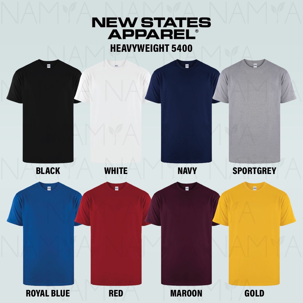 Jual Kaos Polos New States Apparel NSA Heavyweight 5400 Cotton Combed ...
