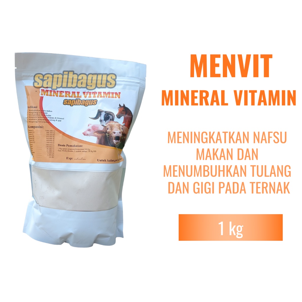 Jual Menvit 1kg - Mineral Vitamin - Meningkatkan Nafsu Makan Ternak ...