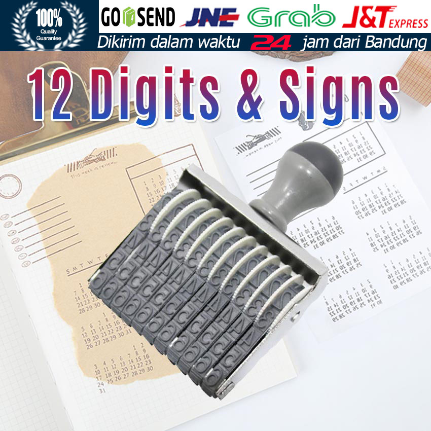Jual DIY Stempel Angka Manual 12 Digit 5mm Date Stamp / Stempel Tanggal ...