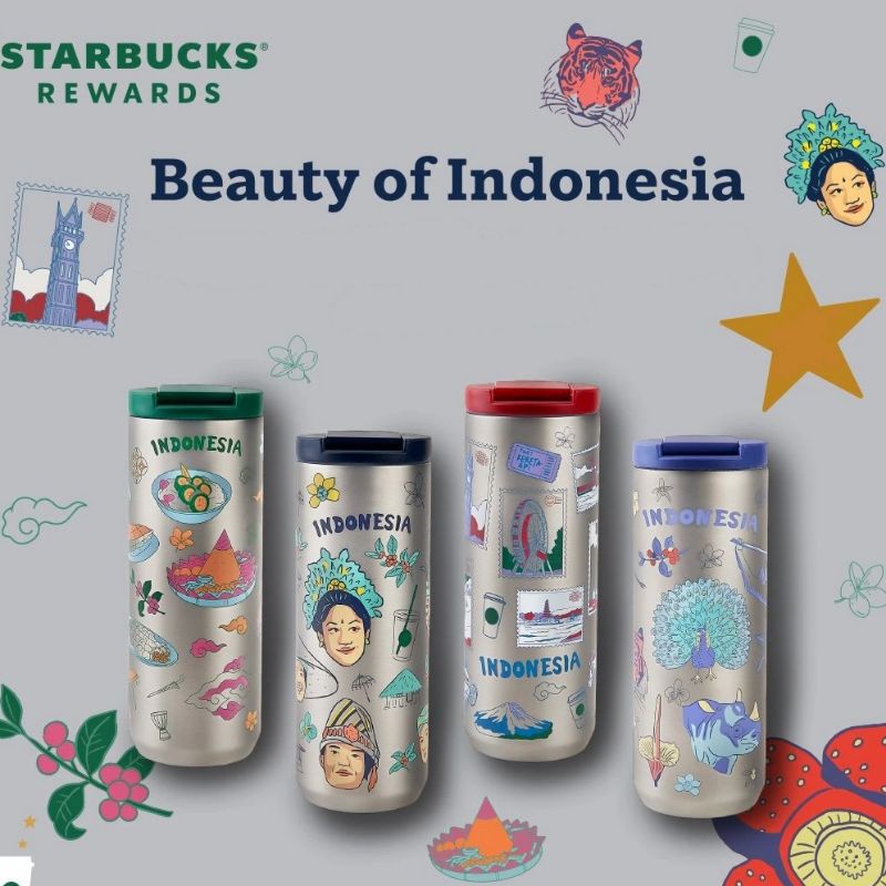 Jual Botol tumbler Starbucks original Edisi Beauty of Indonesia ...