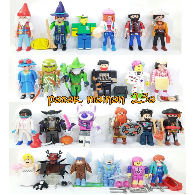 Jual Maina Anak Roblox Set 24 karakter / Minifigure Pajangan Roblox ...