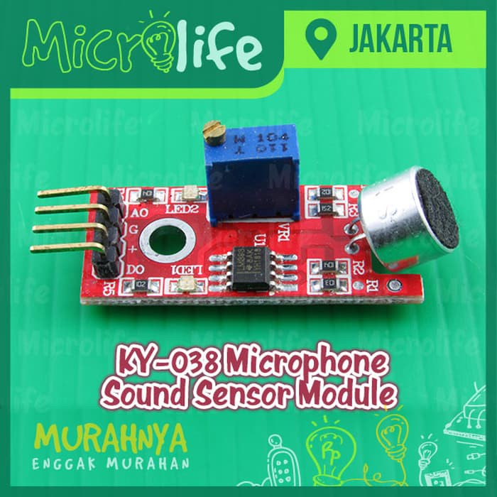 Jual Ky-038 Microphone Sound Sensor Module | Shopee Indonesia