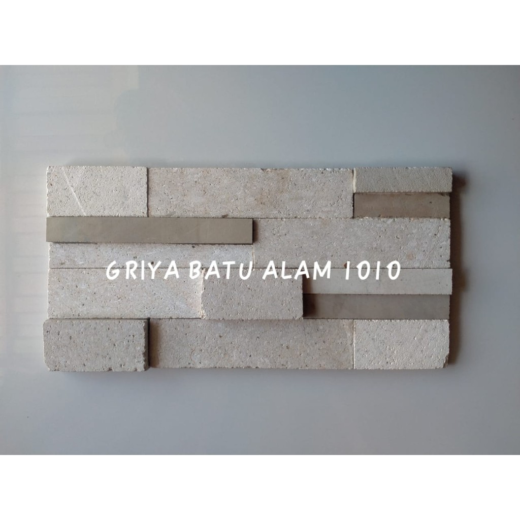Jual BATU ALAM WALL CLADING MOZAIK 20x40 Cm | Shopee Indonesia