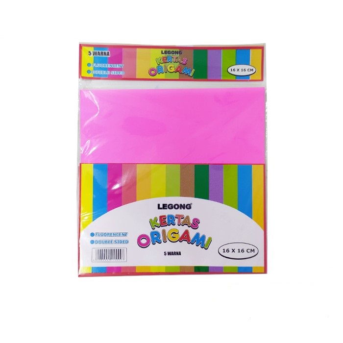 Jual KERTAS LIPAT ORIGAMI LEGONG 10 COLOUR DF HANGER 16X16 | Shopee ...