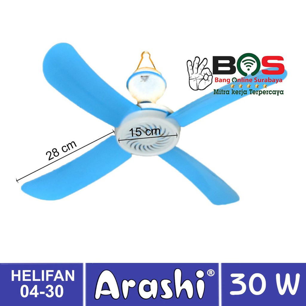 Jual Kipas Angin Gantung Helifan 30 Watt Arashi AR-228 30Watt | Shopee ...