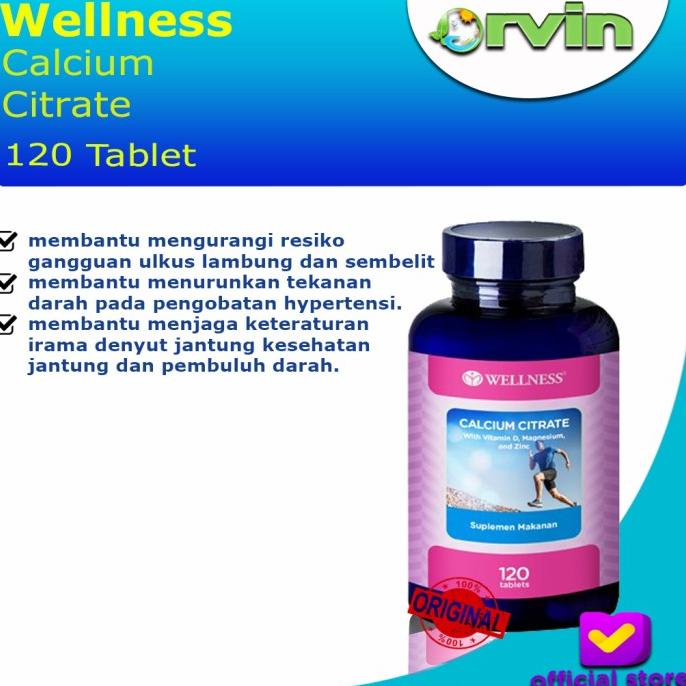 Jual Wellness Calcium Citrate 120 Tablet | Calcium Citrate | Multivitamin | Shopee Indonesia