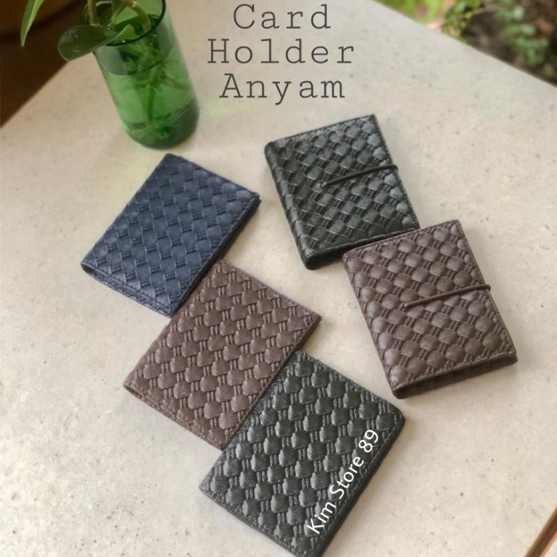 Jual Dompet Kartu Nama/Card Holder Pria Wanita motif Anyam | Shopee ...