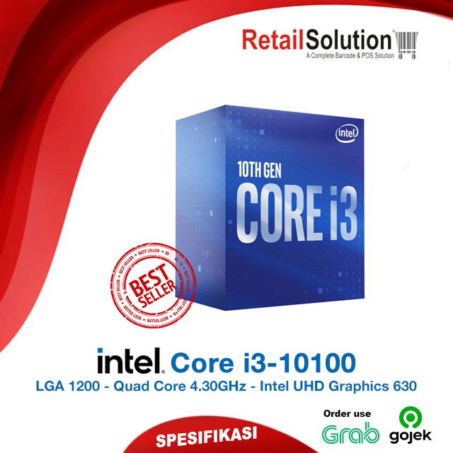 Jual Processor CPU Intel LGA 1200 - Intel Core i3-10100 / i3 10100 ...