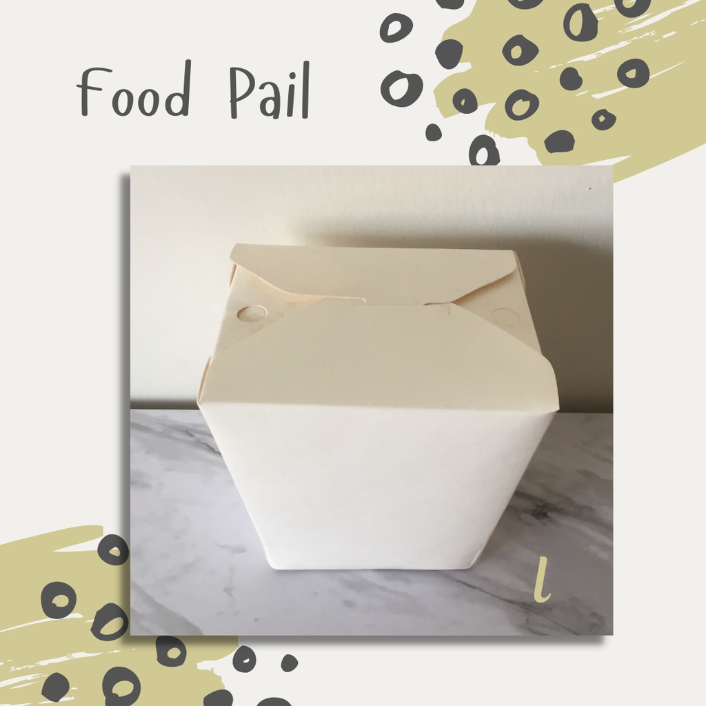 Jual Food Pail L / Rice Box / Paper Lunch Box / Noodle Box | Shopee ...
