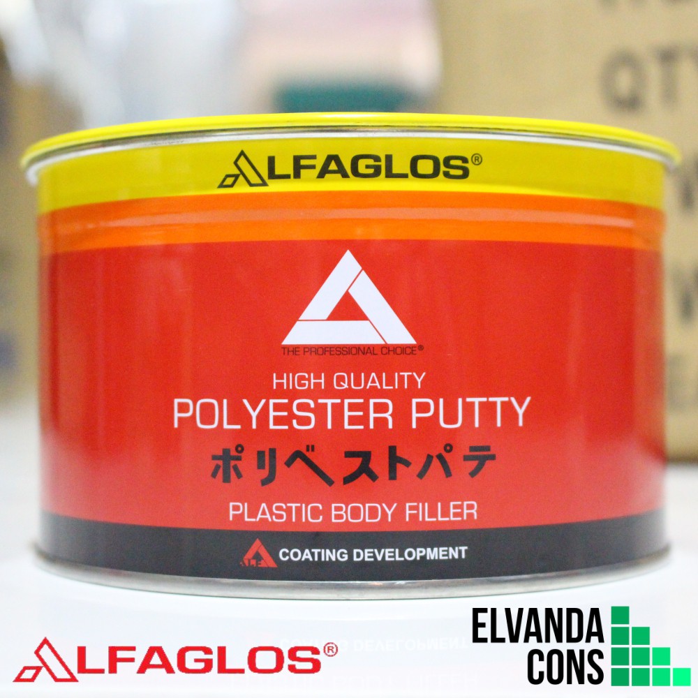 Jual Dempul Plastic/Polyester Putty/Plastic Body Filler Alfaglos 1 kg ...