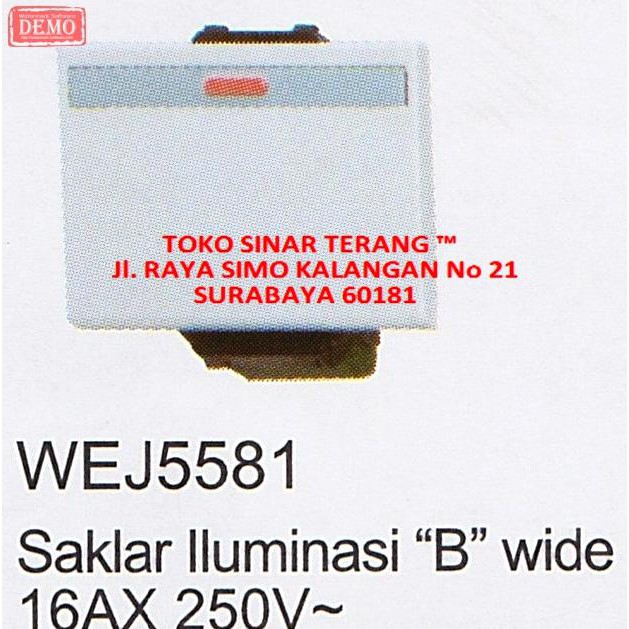Jual Tombol Saklar Engkel Lebar Panasonic Iluminasi / Berpendar Wide ...