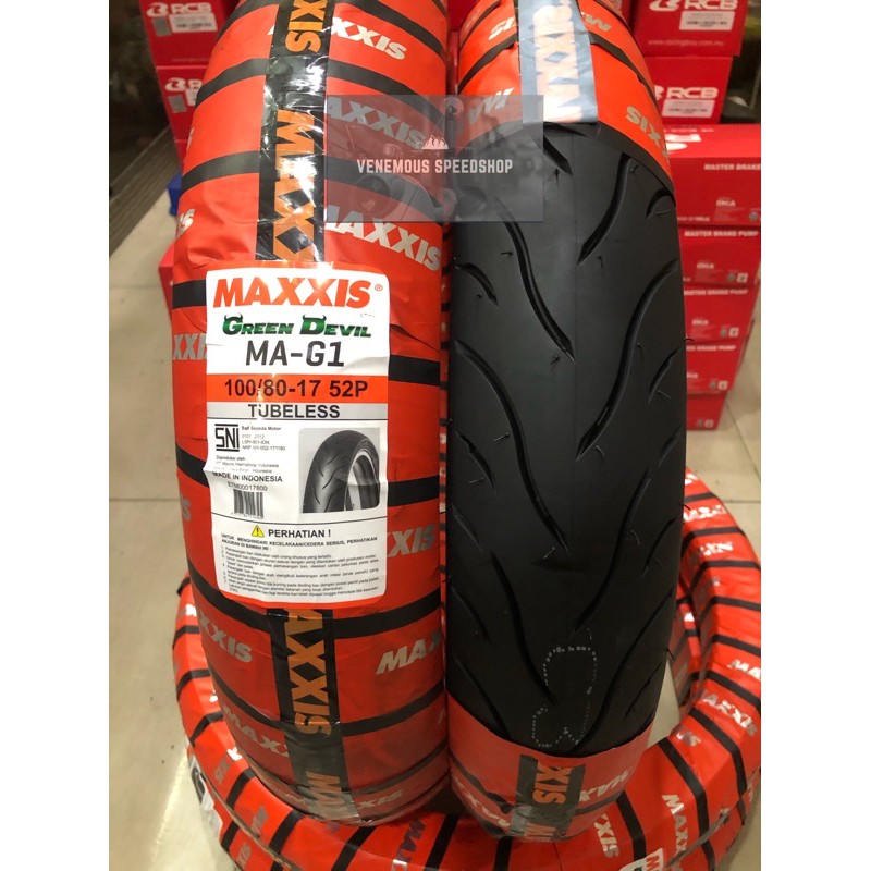 Jual Ban Maxxis Green Devil MA-G1 Ukuran 100/80-17 (Tubeless) | Shopee ...
