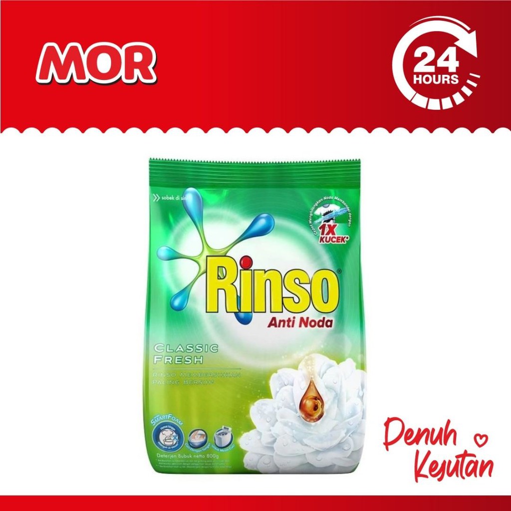 Jual RINSO Molto Classic Fresh Anti Noda Deterjen Bubuk 770 gr | Shopee ...