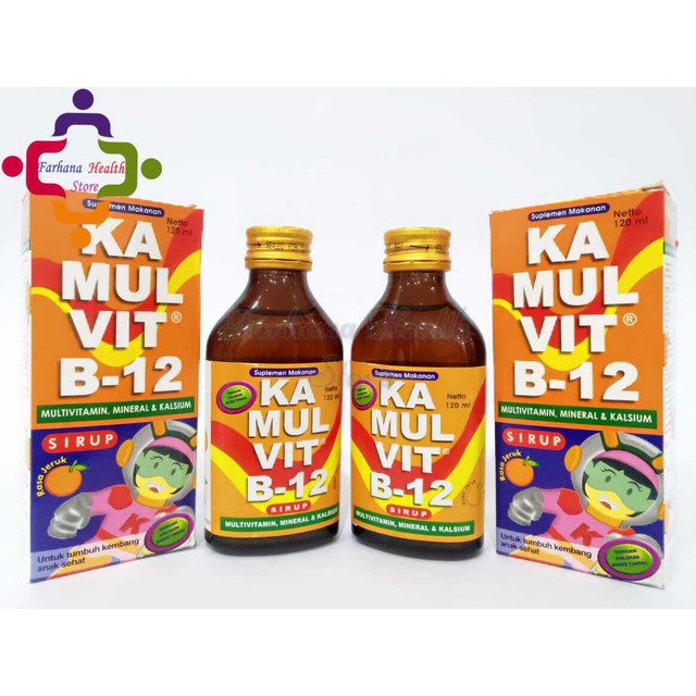Jual Original Kamulvit B12 Syrup 120 ml Rasa Jeruk / Multivitamin ...