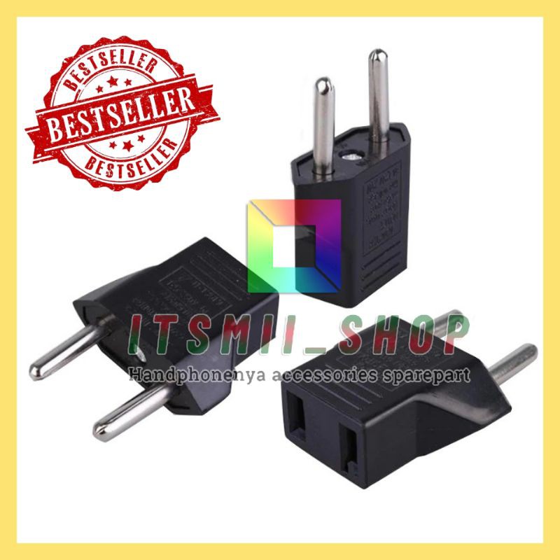 Jual Over Steker Colokan Listrik Adapter US ke Indonesia EU Plug ...