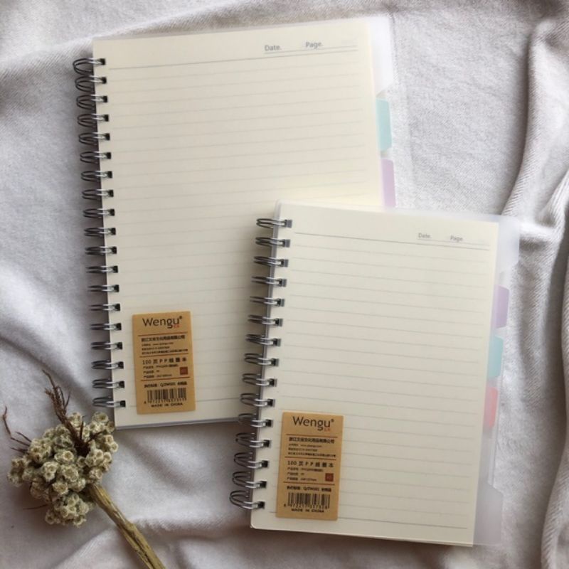 Jual Notebook Ring Spiral Polos Wengu Buku Diary A5 A6 B5 Buku Catatan ...