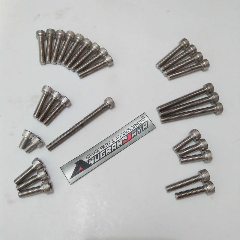 Jual Baut L Blok Mesin Ninja R RR SS Stainless Baut Bak Baut Block Mesin Stainless | Shopee ...