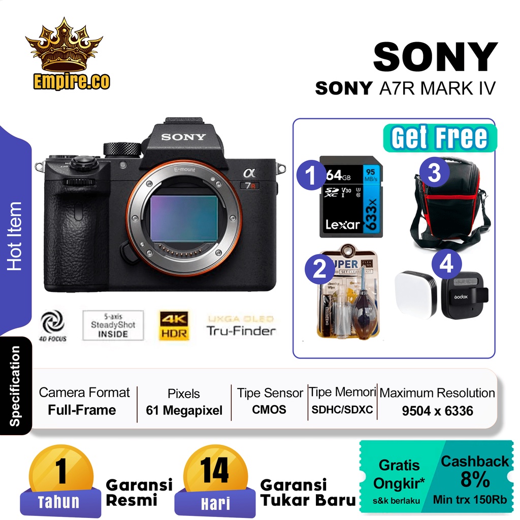 Jual Sony Alpha a7r4a / Sony Alpha a7riva /a7r4a Mirrorless Body Only | Shopee Indonesia