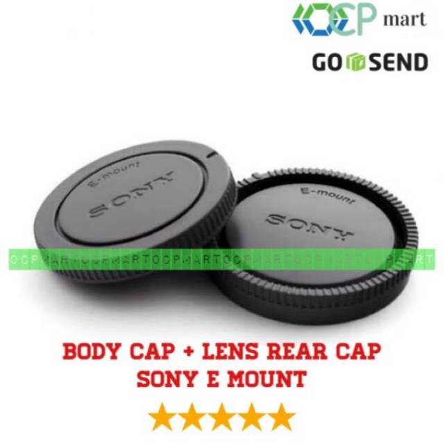 Jual Body cap & Lens Rear Cap Cover Sony NEX Alpha E-Mount tutup body ...