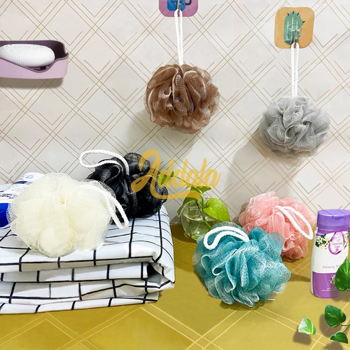Jual Spons Mandi Busa Mandi 1 Warna Sponge Mandi / 1 COLOR SHOWER PUFF ...