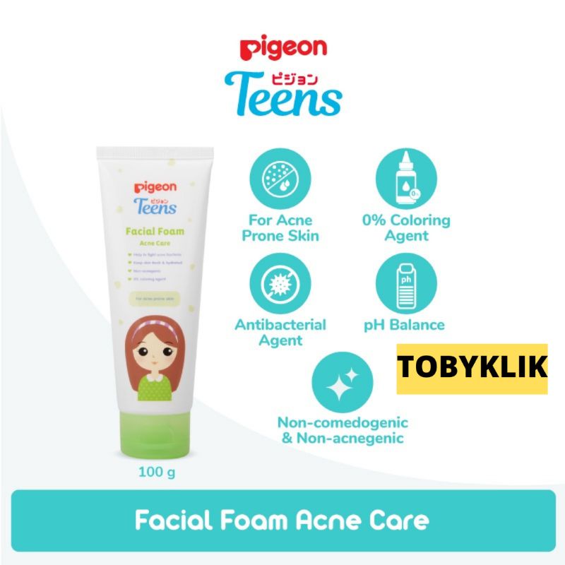Jual PIGEON Teens Facial Foam - Acne Care 40gr dan 100Gr (For Acne ...