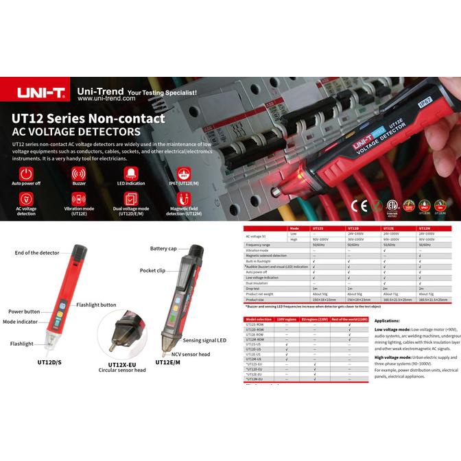 Jual Uni-T Socket Wall Ac Voltage Detector Electric Sensor Test Pen ...