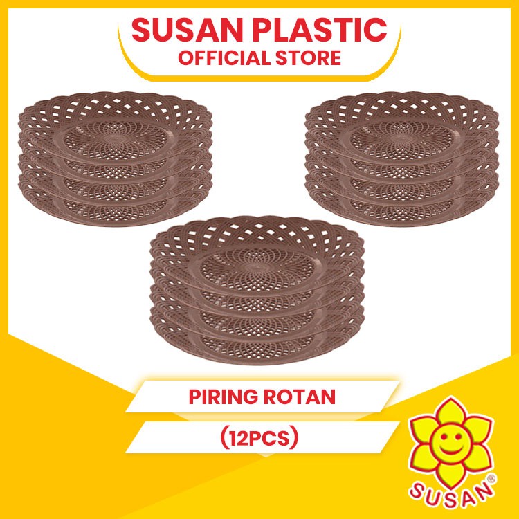 Jual SUSAN - (12PCS) - Piring Rotan - Piring Saji - Piring Plastik - Piring Souvenir | Shopee ...