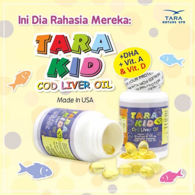 Jual Tara Kid - Cod Liver Oil vitamin cerdas anak | Shopee Indonesia