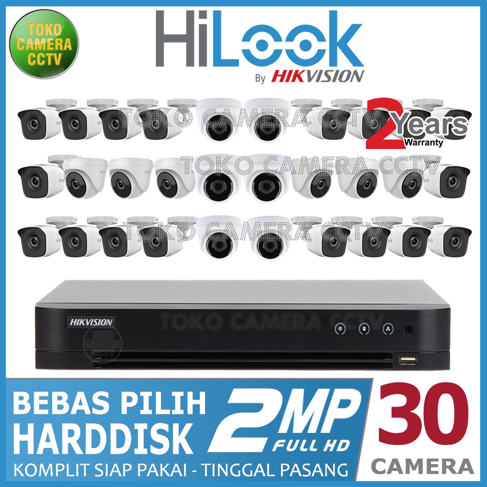 Jual PAKET CCTV HILOOK 2MP 32 CHANNEL 30CAMERA | Shopee Indonesia