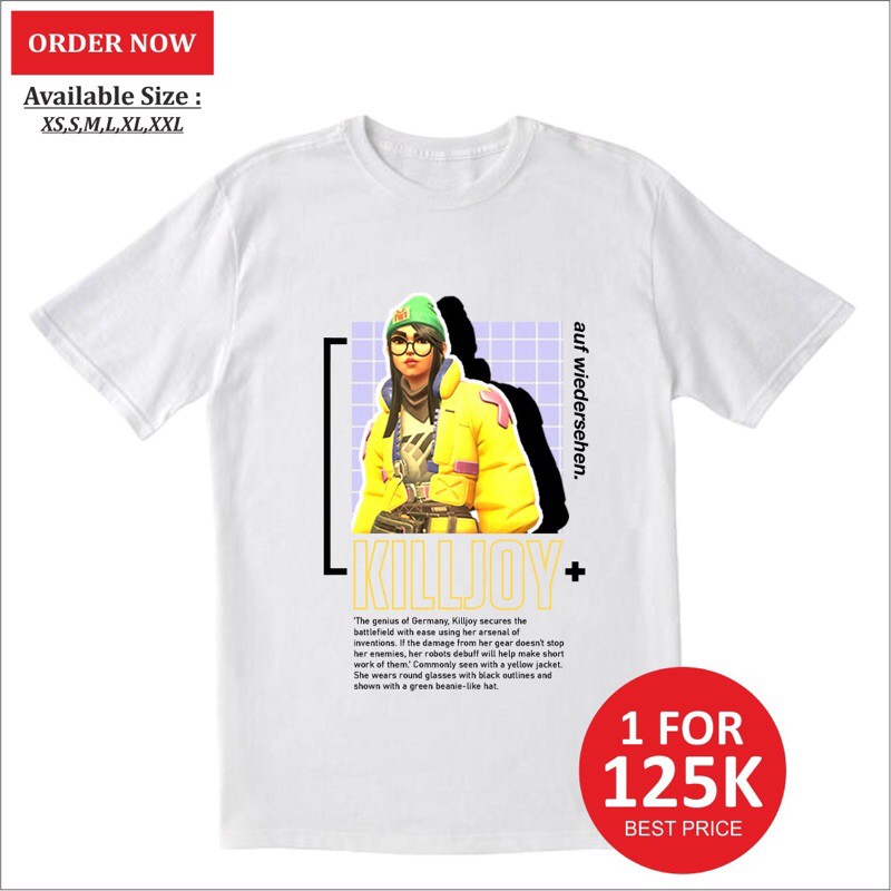 Jual Kaos Baju Game Valorant Agent Killjoy / Kaos Game / Kaos Custom ...