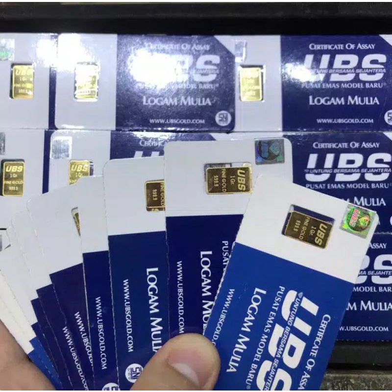 Jual Emas UBS 24k 1 gram Logam Mulia 1gr Mas Batangan 999.9% SNI ...