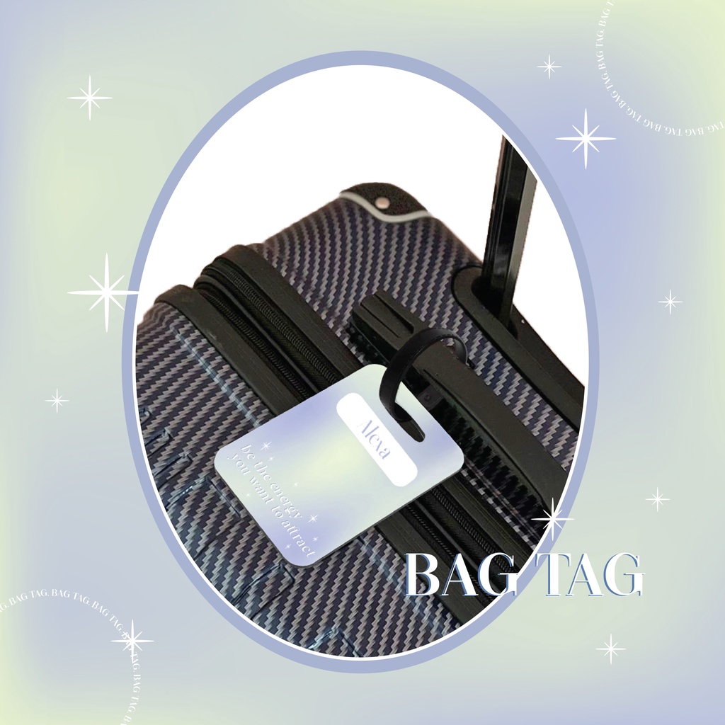 Jual Feragatha Custom Name Tag Bag Tag Tas Koper Gradasi Gradient ...