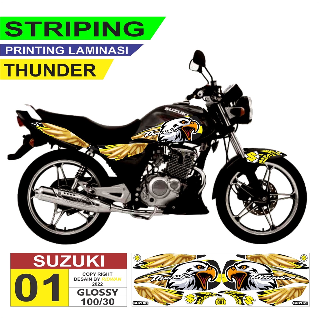 Jual Striping Stiker Decal Motor Suzuki Thunder Variasi DN07 | Shopee ...
