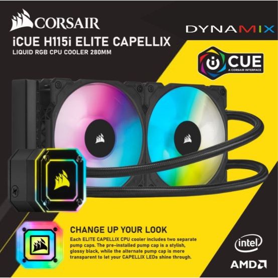 Jual Corsair iCUE H115i ELITE CAPELLIX Liquid CPU Cooler RGB 280mm ...