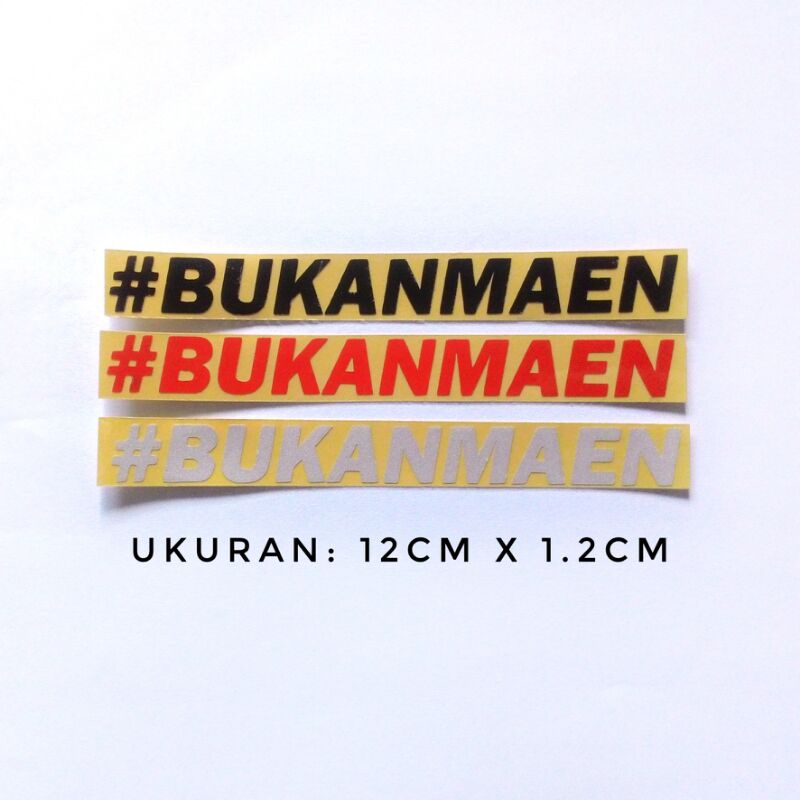 Jual Stiker Cutting Bukan Maen Hastag BukanMaen Ukuran Kecil Cutting ...