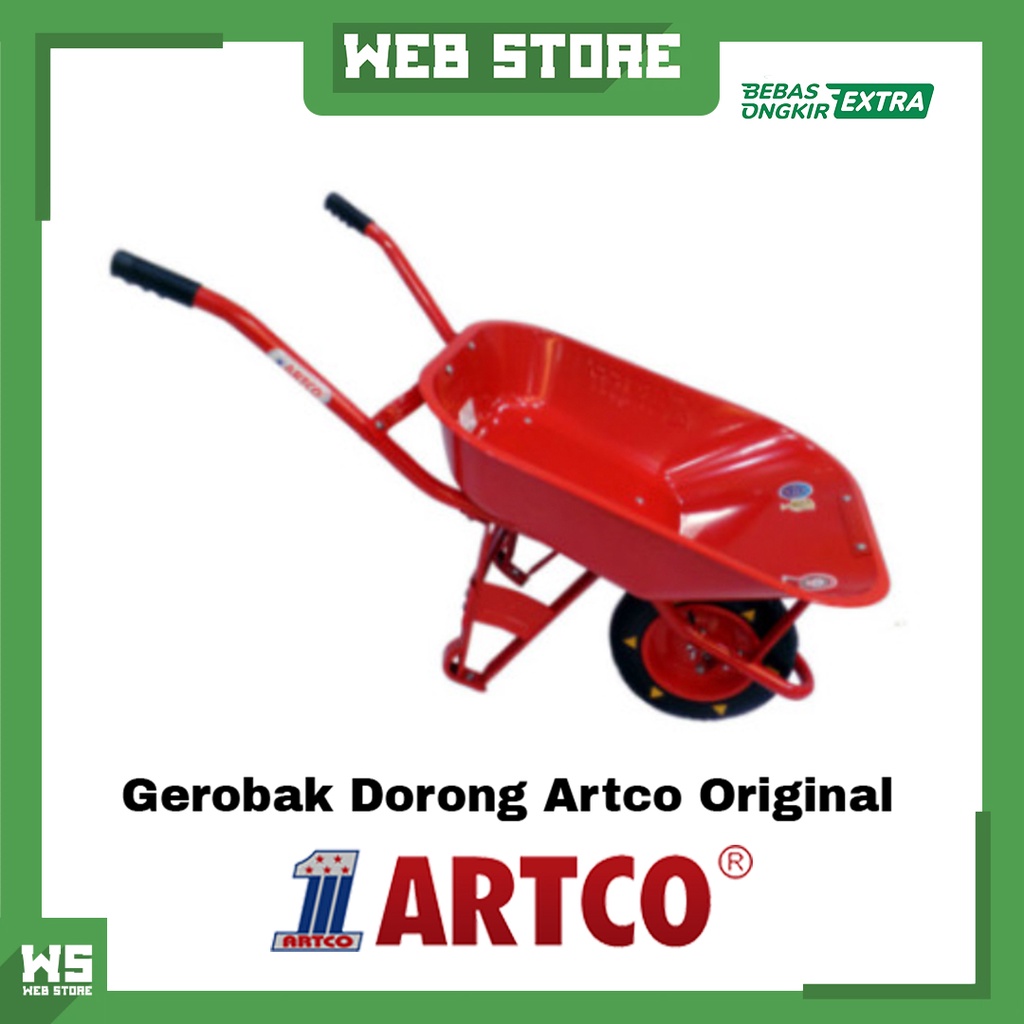 Jual Gerobak Dorong Artco Original Sorong Pasir Semen Cor Troli Trolly ...