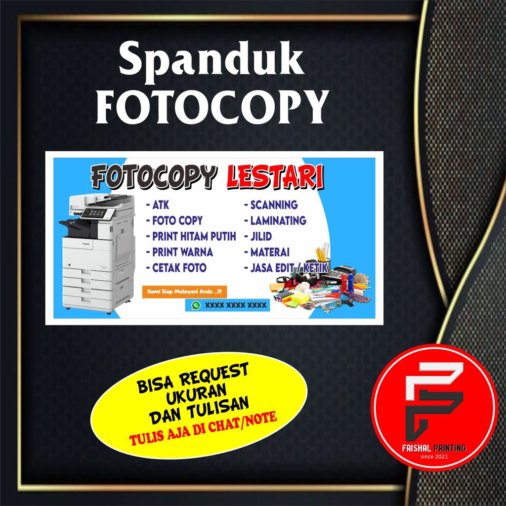 Jual Spanduk Toko Fotocopy / Banner Fotocopy / Spanduk Kustom ukuran 2 x 1 meter | Shopee Indonesia