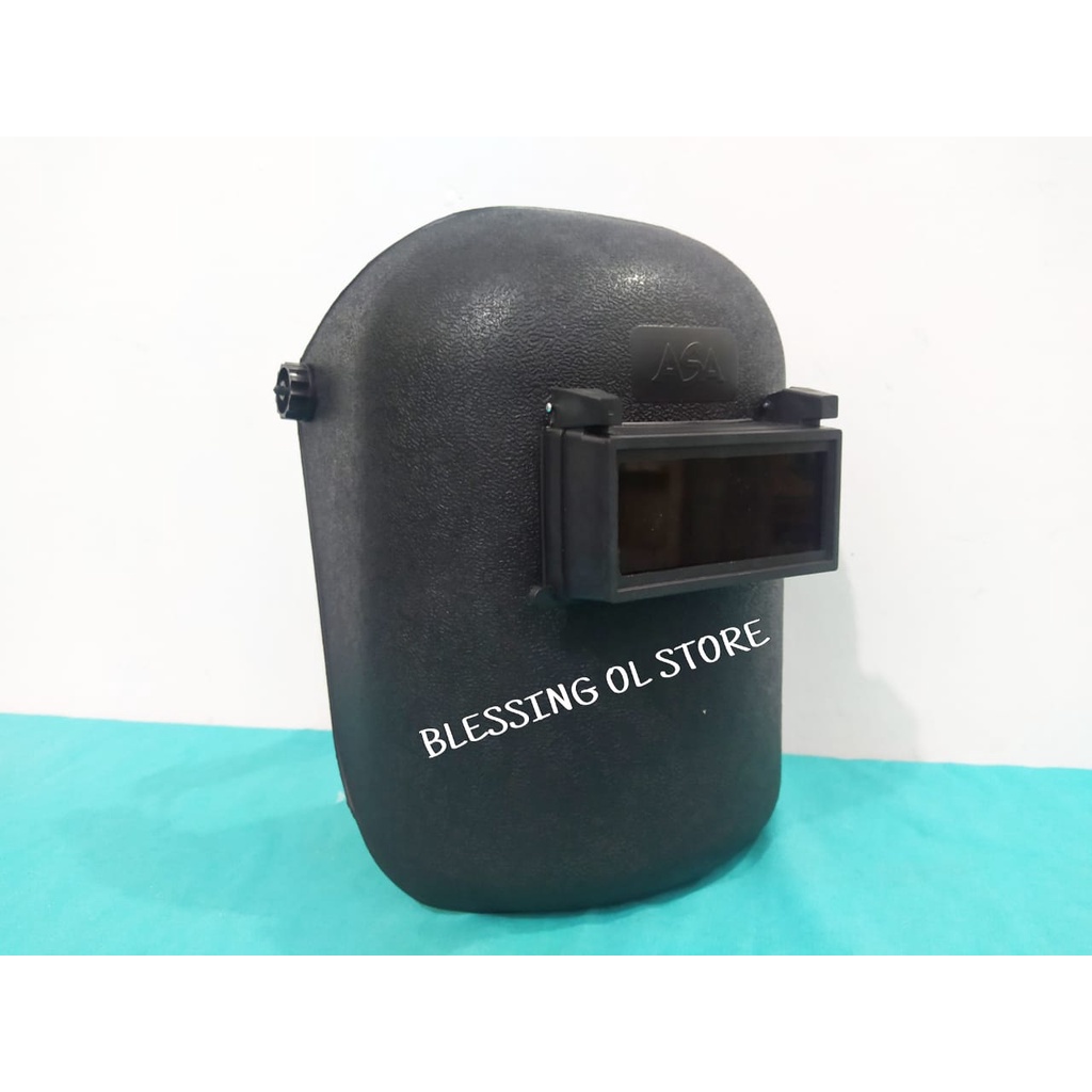 Jual KEDOK LAS HELM LAS / TOPENG LAS KEPALA MODEL PUTAR HITAM ASA ...