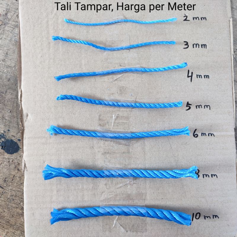 Jual Tali Tampar Tambang Plastik PER METER 2 mm , 3 mm , 4 mm , 5 mm , 6 mm , 8 mm , 10 mm ...