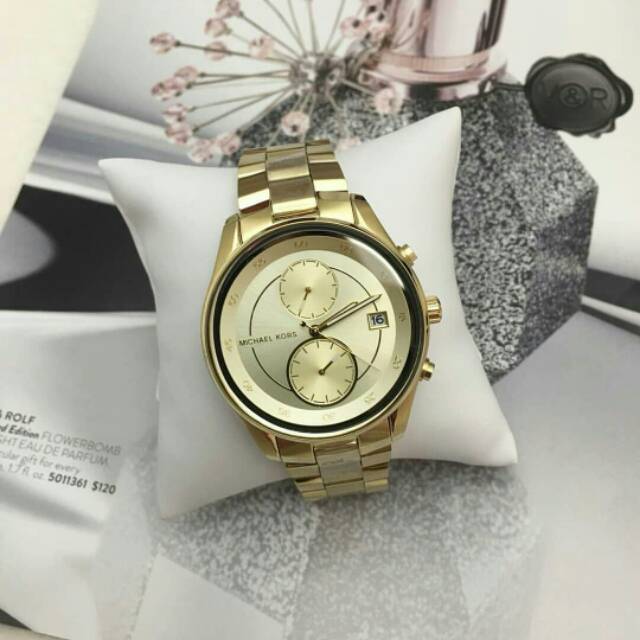 Jual michael Kors Briar Gold-tone Dial Ladies Watch, MK6464 | Shopee ...