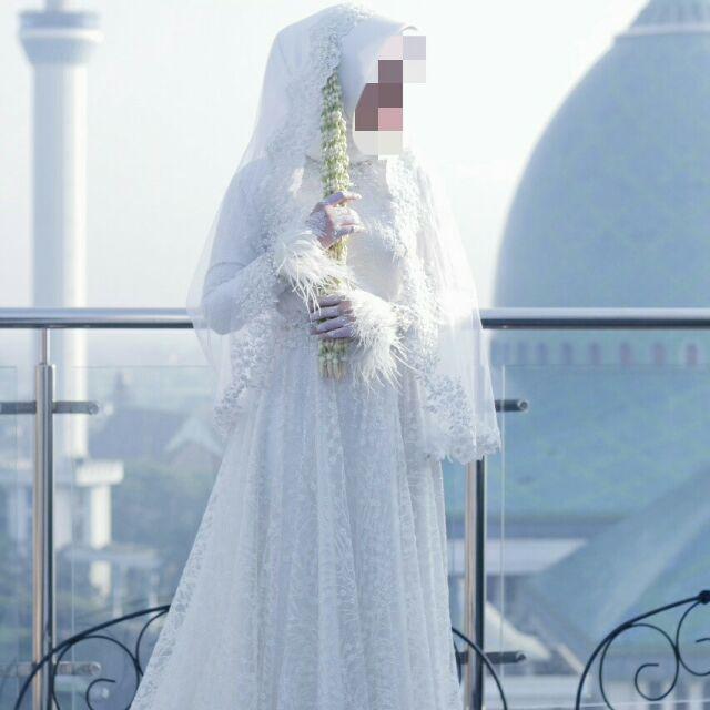 Jual GAUN NIKAH PUTIH/DRESS NIKAH SIMPLE/DRESS SIMPLE/WEDDING DRESS ...
