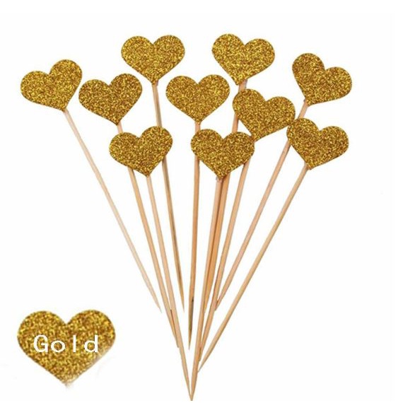 Jual Topper Bintang Star Love Heart Gliter Glitter Holo Mengkilat kue cake birthday ulangtahun ...