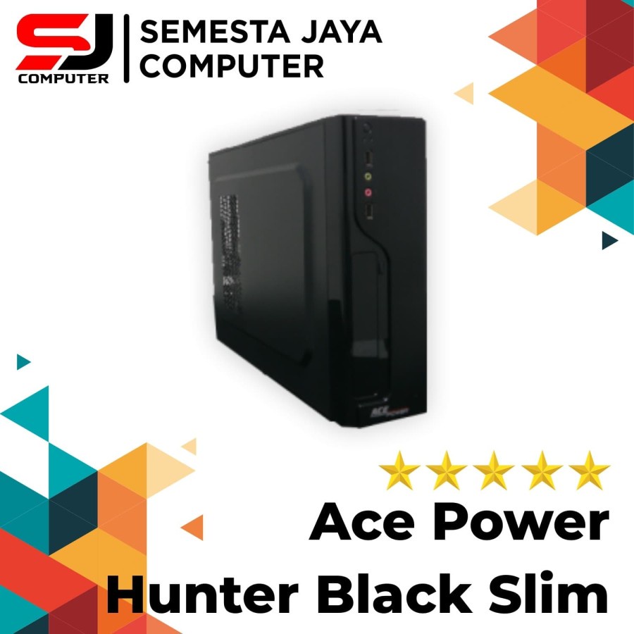 Jual CASING PC ACE POWER HUNTER SLIM MICRO ATX PSU 400W | Shopee Indonesia