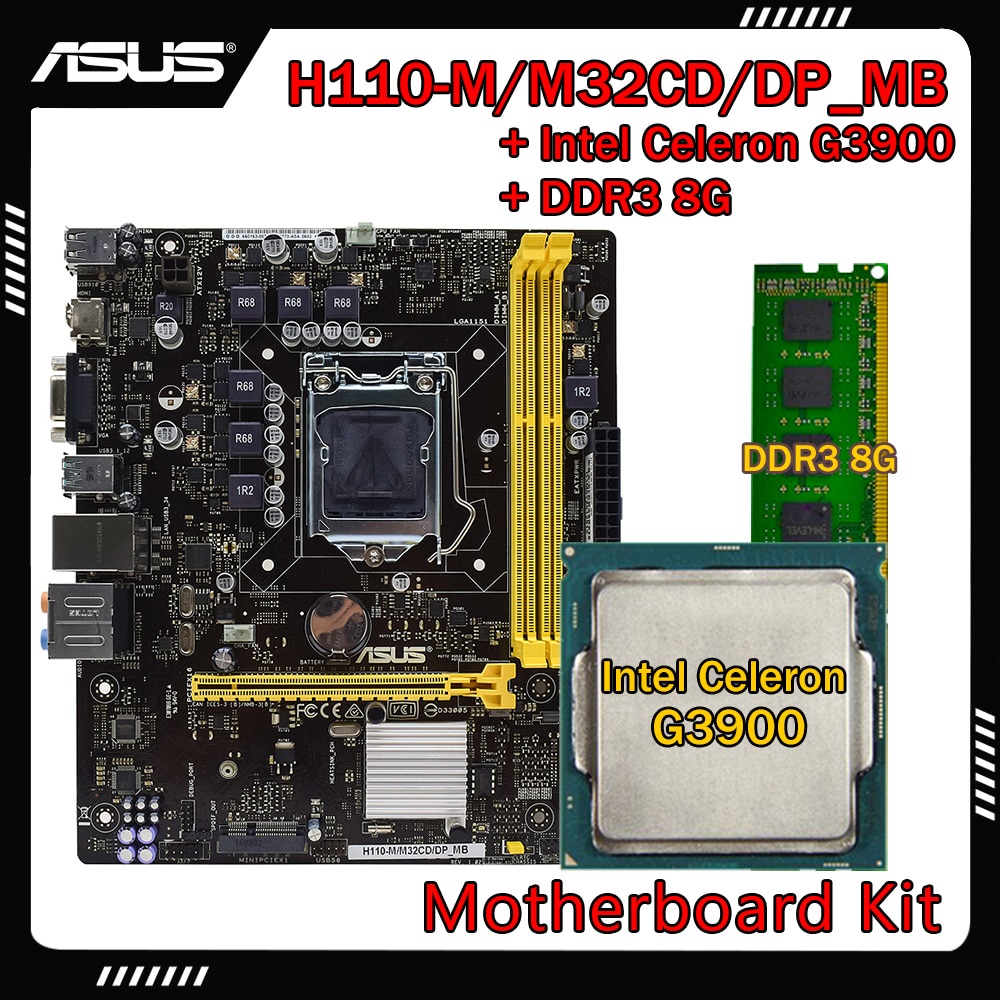 Jual PREORDER H110 Motherboard G3900 CPU Set ASUS H110-M/M32CD/DP_MB LGA 1151 Motherboar kit ...