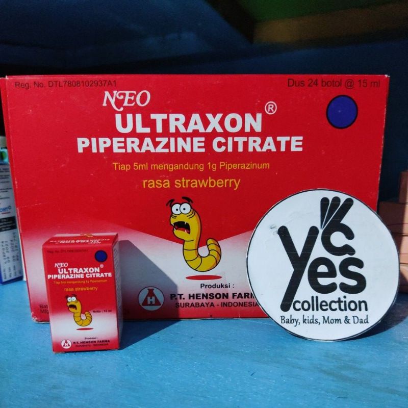 Jual Neo Ultraxon 1 Botol 15 ml Rasa Stroberry Obat Cacing Piperazine ...